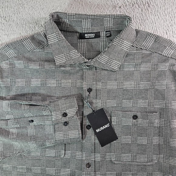 Murano | Shirts | New Murano Liquid Luxury Shirt Men 2xt Houndstooth ...